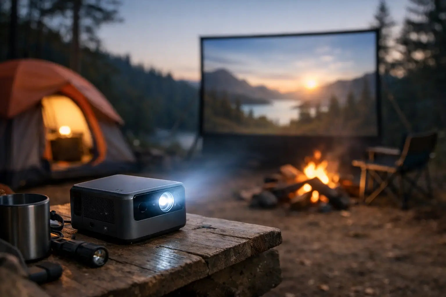 Battery Powered Projector for Camping Guide – INNOVATIVE Projectors ...
