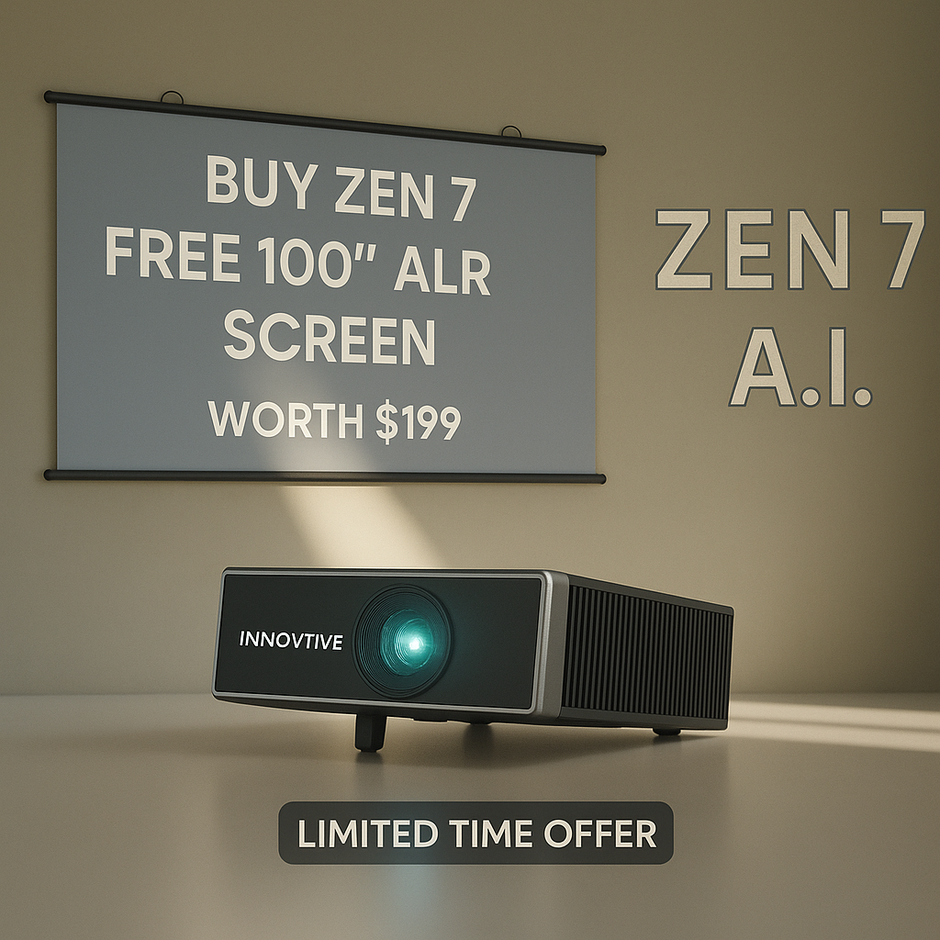 Short Throw Smart Projector with UltraA.I Auto Focus and Side Keystone ...