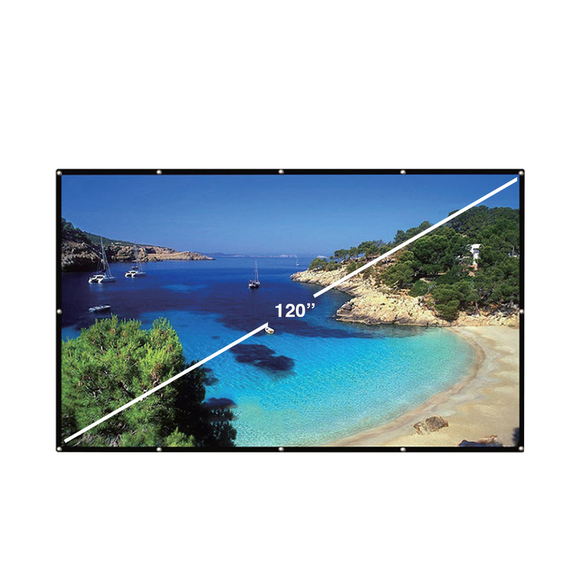 White Portable Projector Screen • 80" & 100" Matte Fabric – INNOVATIVE ...