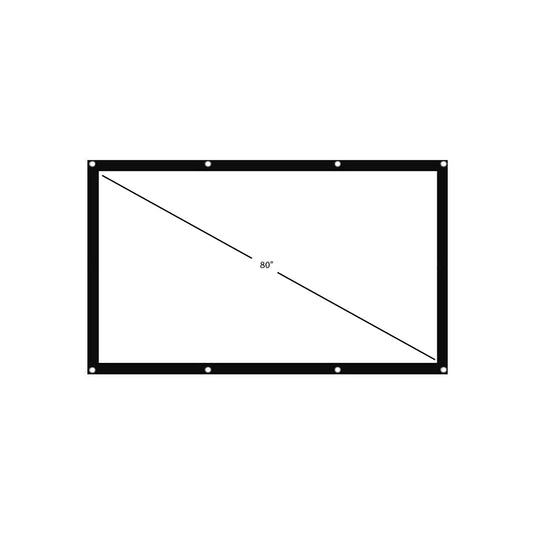 White Portable Projector Screen • 80" & 100" Matte Fabric
